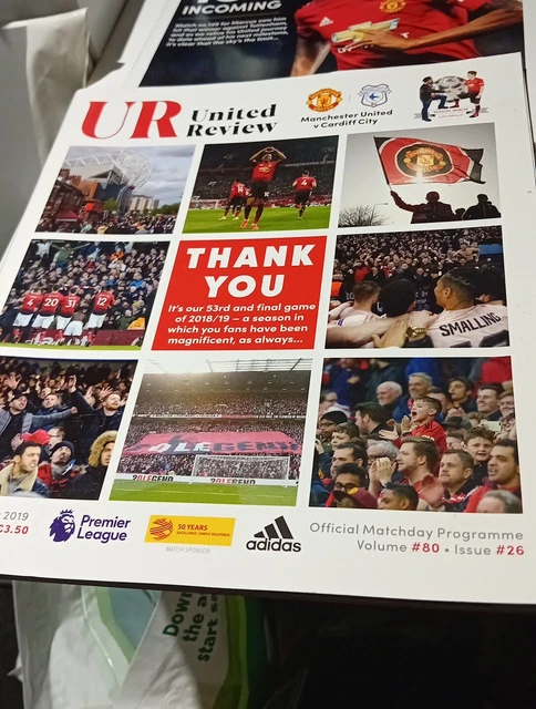 MANCHESTER UNITED FOUR 2018/19 Football Programmes £8.00 - PicClick UK