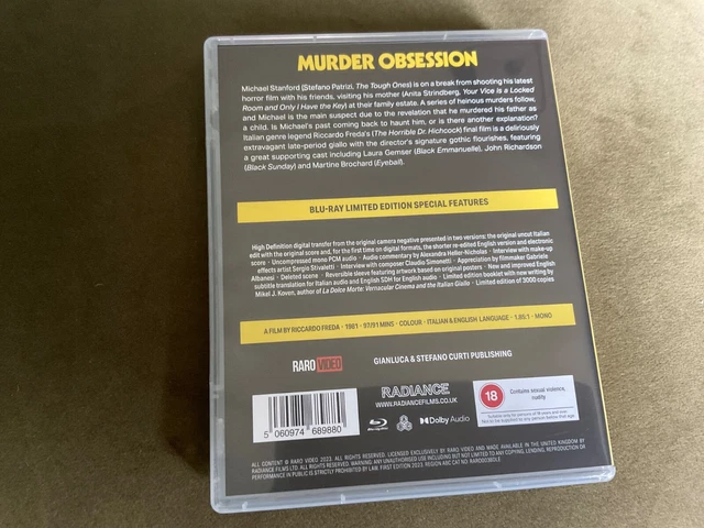 MURDER OBSESSION (BLU-RAY) Silvia Dionisio Henri Garcin Martine Brochard EUR 14,38 - PicClick IT