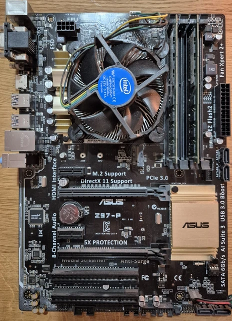 ASUS Z97-P INTEL Socket 1150 PC Gaming Motherboard 8gb ram 4th gen cpu ...