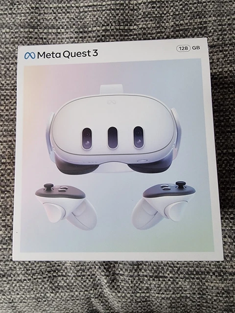 META QUEST 3 128GB Virtual Reality Headset With Controllers - New ...