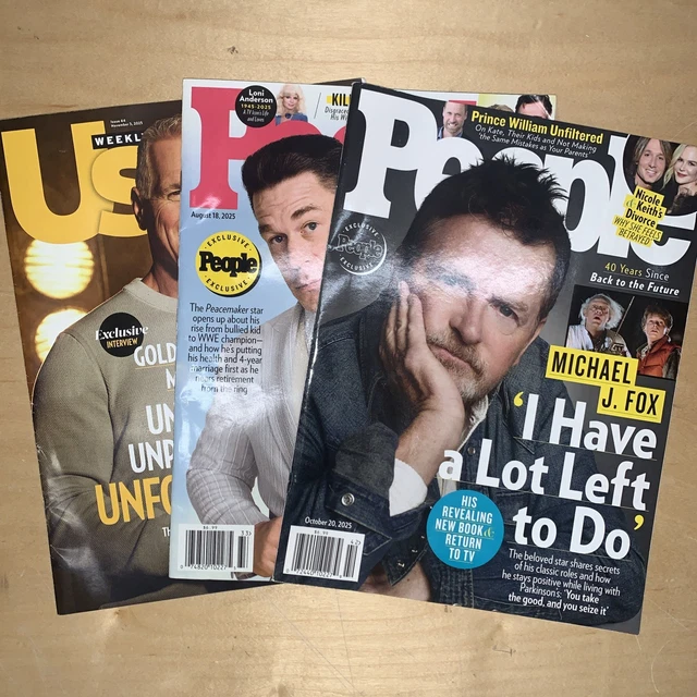 PEOPLE MAGAZINE OCTOBER 20th 2025 Michael J. Fox August John Cena + Us ...