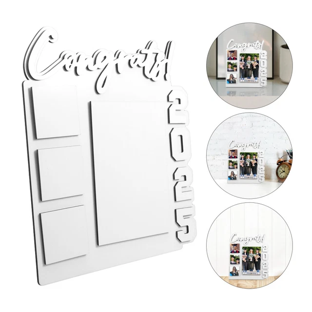 BLANK SUBLIMATION PHOTO Frame 2025 Graduation Desktop Souvenir Picture ...