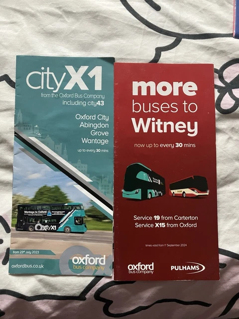 OXFORD BUS COMPANY X1 And X15/19 Timetables Used £1.16 - PicClick UK