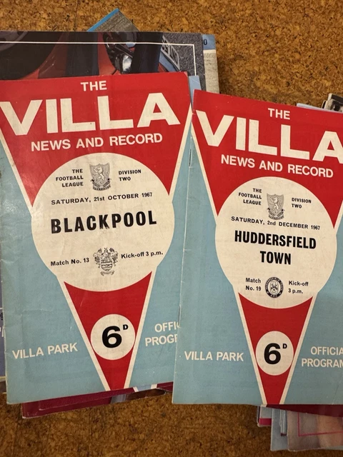 BOX FULL OF Historic Aston Villa Programmes From 1960’s,70’s -2000’s £ ...