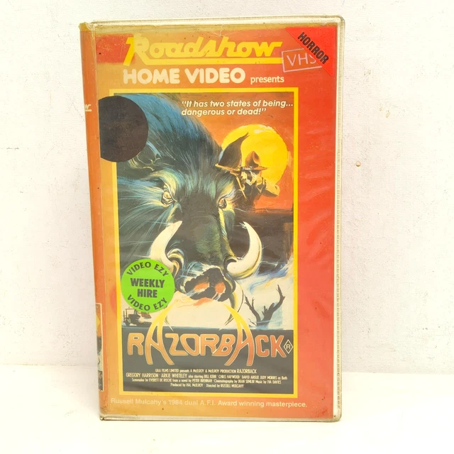 RAZORBACK - HORROR - Roadshow Home Video VHS Tape - Big Box Clamshell Ex Rental $299.99 ...