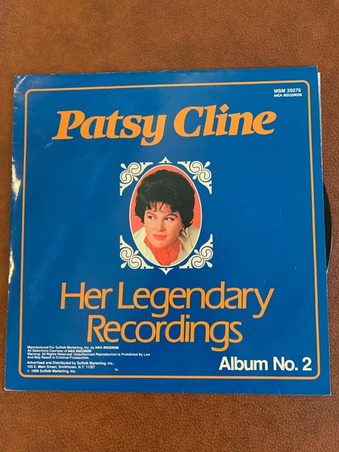 PATSY CLINE- HER Legendary Recordings Album 2 1986 MSM-35076 Vinyl 12 ...