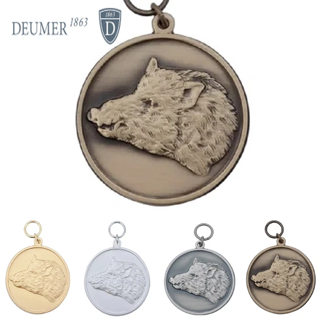 DEUMER JAGD MEDAILLE, Wildschwein, Keiler, Wild Orden, Jagdtrophäe EUR ...