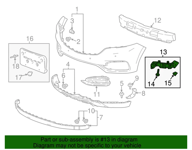 GENUINE GM DRIVER Side Front Bumper Fascia Guide 84451684 $32.27 ...
