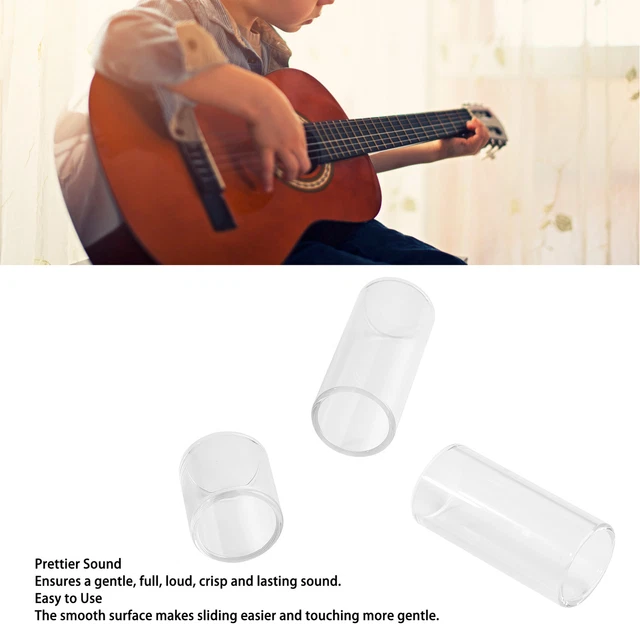 3PCS GUITAR SLIDE Glass Finger Slider Instrument Accessory For Playing ...