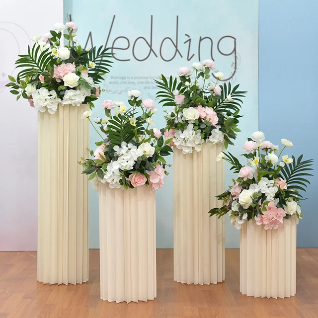 FOLDING ROUND PAPER Pedestal Plinth Wedding Party Table Flower Stand ...