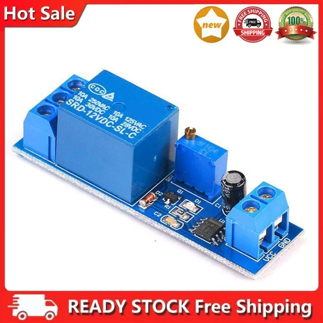 NE555 TIME DELAY Relay Module 5V/12V 0 To 10 Second Automotive Delay ...