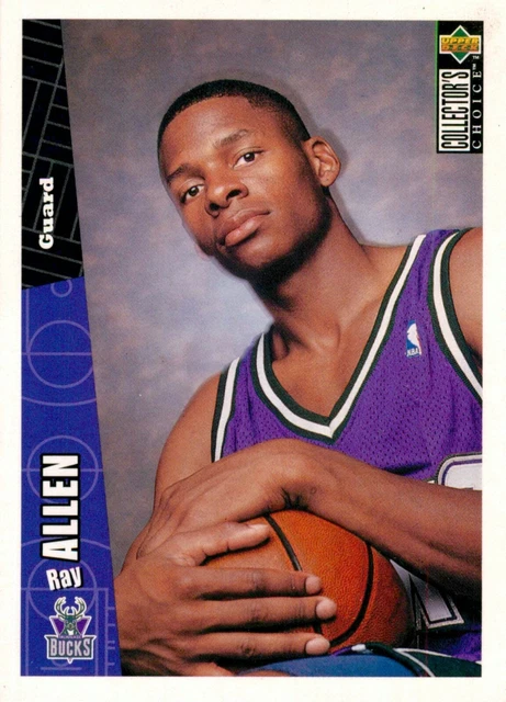 1996 MILWAUKEE BUCKS NBA Rookie Card RAY ALLEN Collector's Choice $14. ...