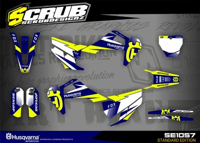 HUSQVARNA GRAPHICS TC FC 125 250 350 450 2019 2020 2021 2022 SCRUB £129 ...