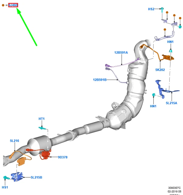 FORD RANGER T6 MK1 Exhaust Pressure Sensor Assy 2178170 NEW GENUINE £ ...