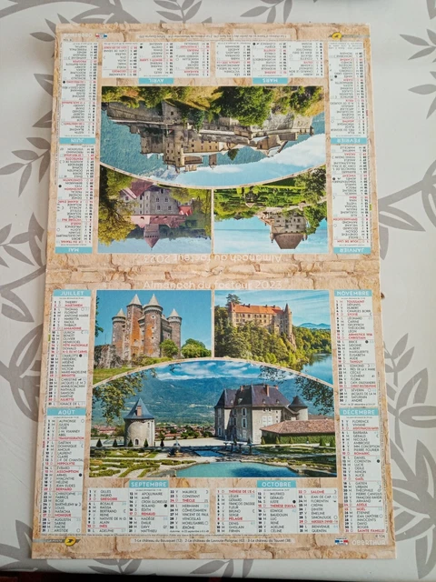ALMANACH DU FACTEUR - calendrier la poste 2023 - châteaux de France ...