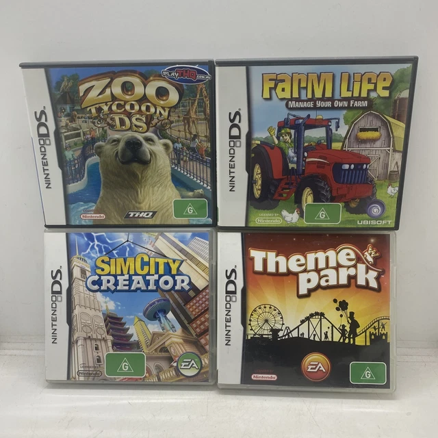 ZOO TYCOON DS Farm Life DS Theme Park DS Sim City Creator DS Nintendo ...