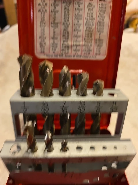 SNAP ON 15PC H.S Cobalt Drill Bit Set INCOMPLETE Only 8 Drill Bits ...