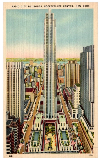 VINTAGE 1940'S RADIO City Building Rockefeller Center New York City PCB ...