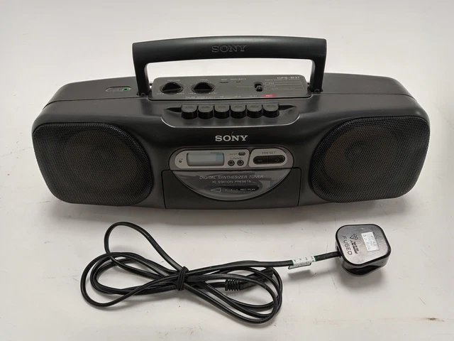 VINTAGE SONY CFS-B31 Radio Cassette Recorder Boombox With Digital ...