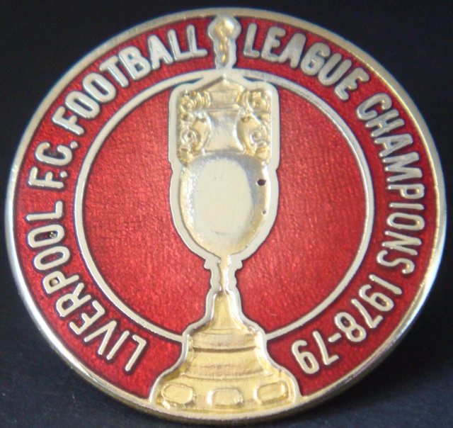 LIVERPOOL FC VINTAGE 1978-79 LEAGUE CHAMPIONS Badge Brooch pin In gilt ...