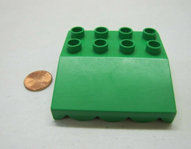 VINTAGE LEGO DUPLO BRIGHT GREEN ROOF AWNING Overhang House Block Brick ...