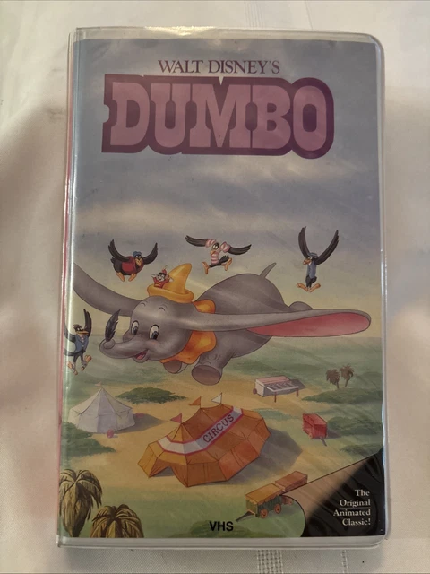 DUMBO VHS 1985 Walt Disney Black Diamond Classics RARE PINK Spine - No ...