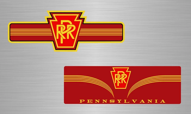 PENNSYLVANIA RAILROAD PRR logo vinyl decals / stickers train Pennsy ...