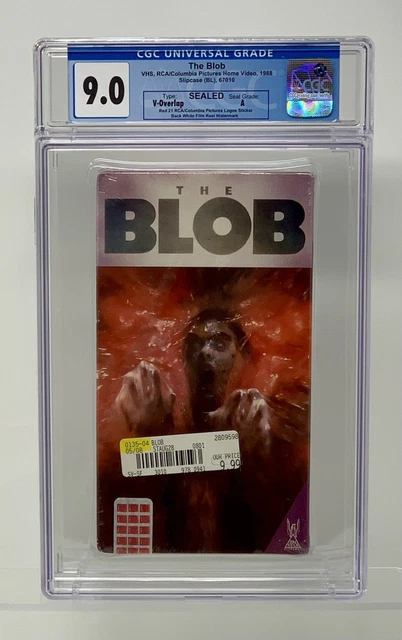 THE BLOB VHS 1988 CGC 9.0 A | Sealed | Slipcase 1988 | RCA Columbia ...
