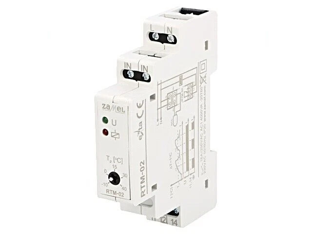 RTM-02 MODULE: REGULATOR NTC Temperature Off: SPDT, Relay DIN -10-40°C ...