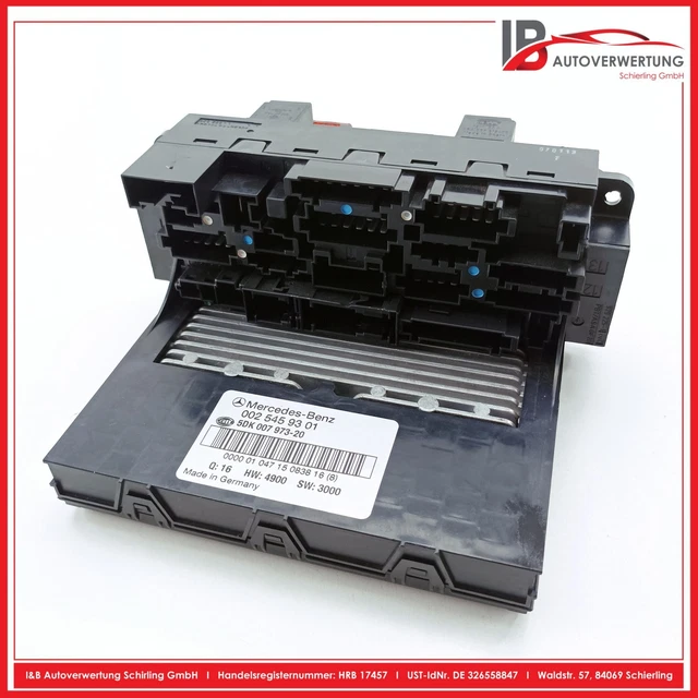 MERCEDES BENZ C-CLASS W203 Fuse Box SAM Module 0025459301 5DK007973-20 ...