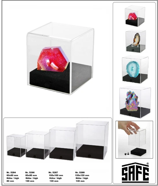 CUBE VITRINENWÜRFEL MINERALS Presentation Acrylic 60x60 Height 80 mm ...