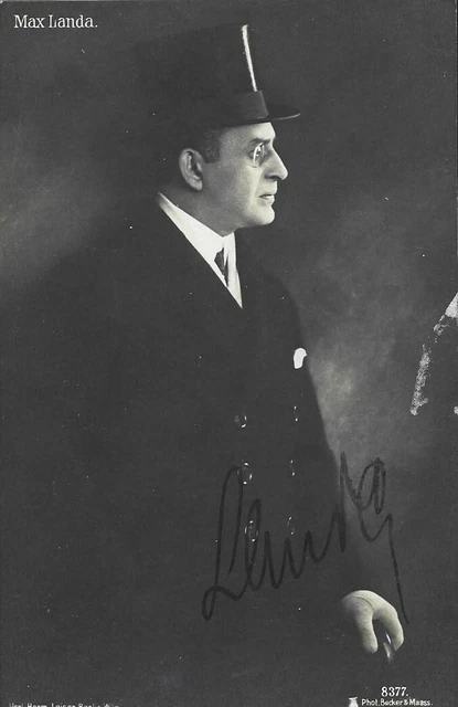 ORIGINAL AUTOGRAMM VON MAX LANDA ( FILM / "HERM. LEISER"-PHOTO-PK ...