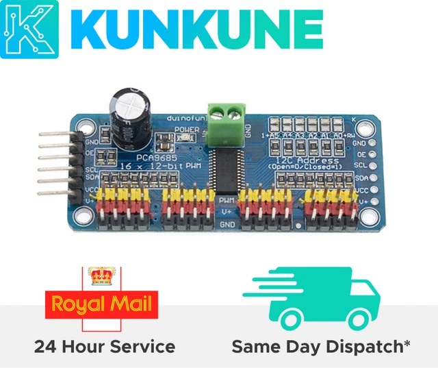 PCA9685PW 16-CHANNEL I2C Servo Shield and LED PWM Driver Board For ...