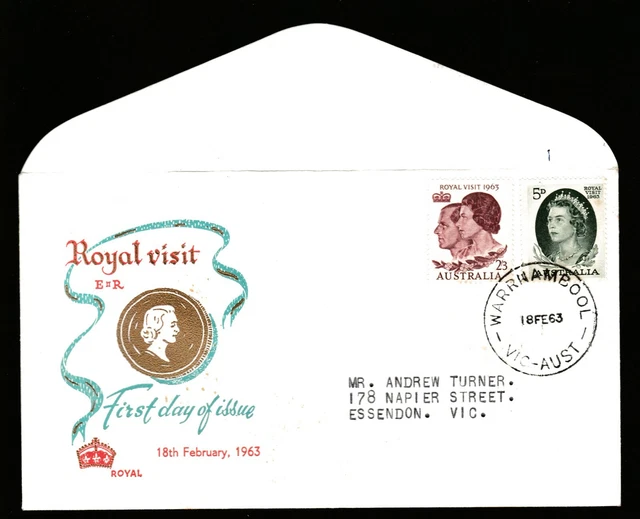 1963 ROYAL VISIT Full Set Pre-Decimal Stamp Royal First Day Cover #G80 ...