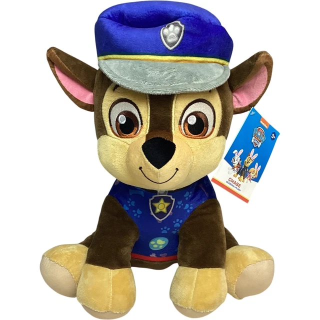 PAW PATROL CHASE Plush Toy 28cm Brown Blue Soft Toy for Kids £17.99 ...