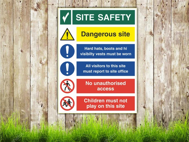 CONSTRUCTION SITE SAFETY Signage - 5mm Plastic Sign - Building ...