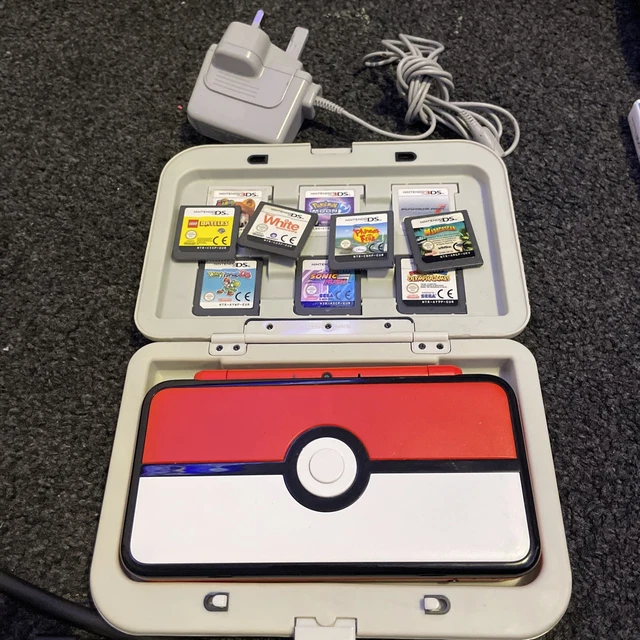 NINTENDO 2DS XL Pokemon Pokeball Edition Console - NES Case 10 Games ...
