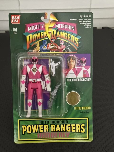 FIGURINE ARTICULÉE BANDAI Mighty Morphin Power Rangers 8 pouces rose ...