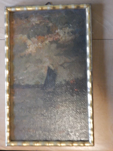 ANTIKES KL.ÖLGEMÄLDE,PAUL WENDLING:MONDNACHT im Moor(1863-1933) EUR 180 ...