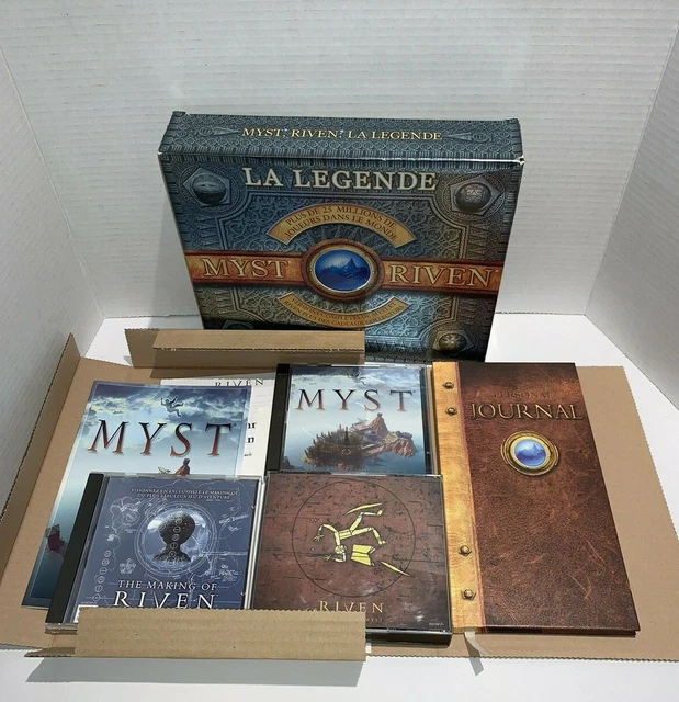 MYST RIVEN LA LEGENDE Coffret Jeu PC CD ROM Vintage French Français ...