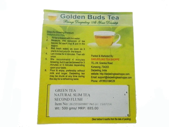 GREEN TEA (FRESH SECOND FLUSH 2025) NATURAL SLIM TEA 500 Gms £46.92 ...