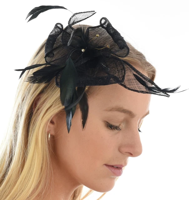 SPRING RACE RACING Melbourne Cup Party Wedding Feather Fascinator Clip ...