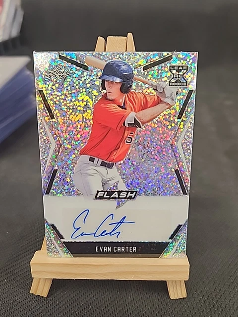 2020 LEAF FLASH Baseball EVAN CARTER RC AUTO RANGERS EUR 1,92 - PicClick IT