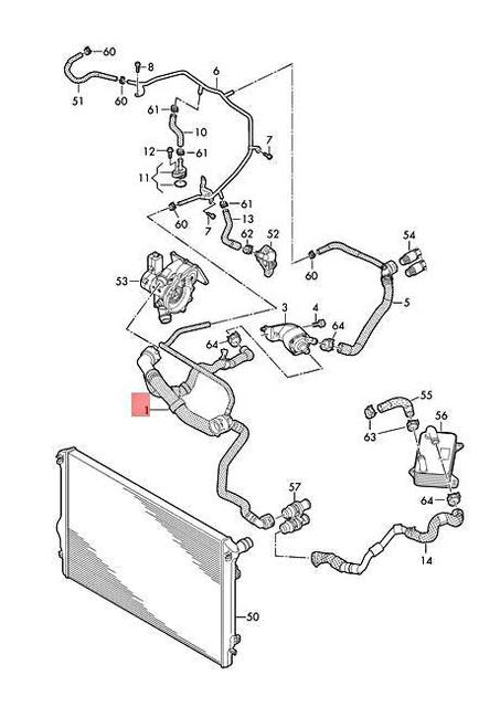 GENUINE AUDI COOLANT Hose With Quick Release Coupling 8S0122101K £154. ...