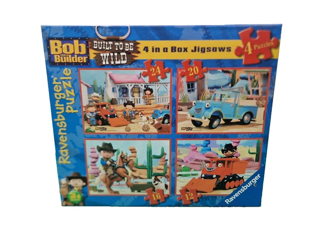 RAVENSBURGER #07294 BOB the Builder Built to be Wild 4 Jigsaws in One ...