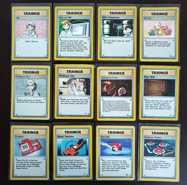 COLLEZIONE CARTE POKEMON: 12x Allenatore Bill Professor Pokédex ...