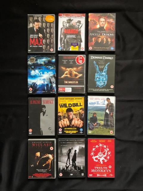 12 DVD BUNDLE Incl. Donnie Darko Scarface 12 Monkeys Willard Skyline ...