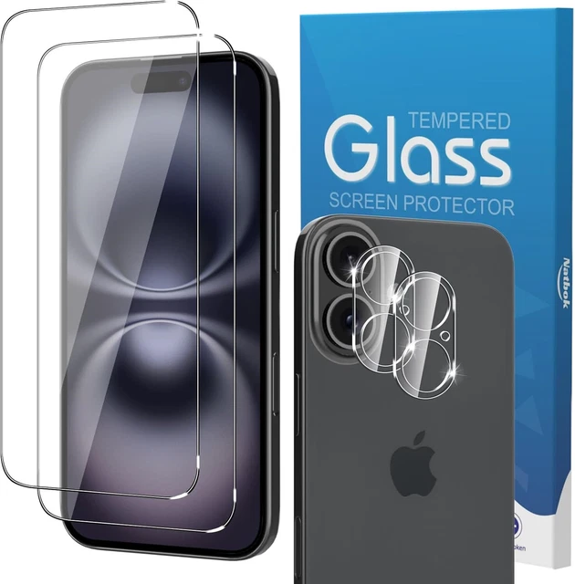 FOR APPLE IPHONE 17 Pro Max Air 16 15 14 Screen Protector & Camera lens ...