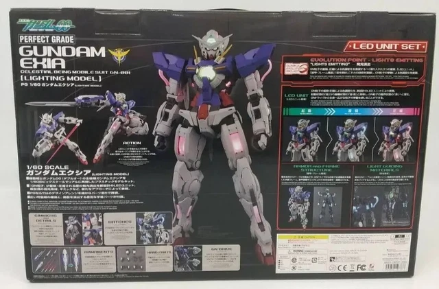 GUNDAM EXIA LIGHTING Mode Model Kit Bandai Hobby PG 1/60 GN-001 Japan ...