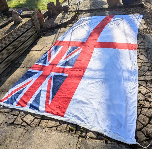 BRITISH ROYAL NAVY Ensign 6ft X 12ft Flag 184cm X 368cm Genuine 2014 ...
